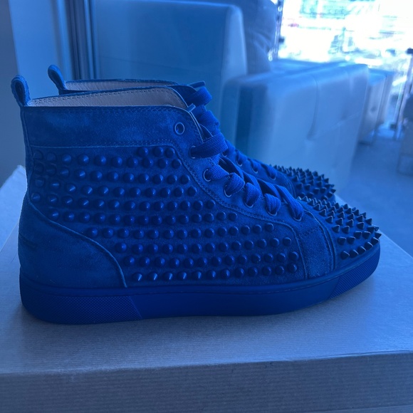 Christian Louboutin | Shoes | Christian Louboutin Blue Suede Louis ...
